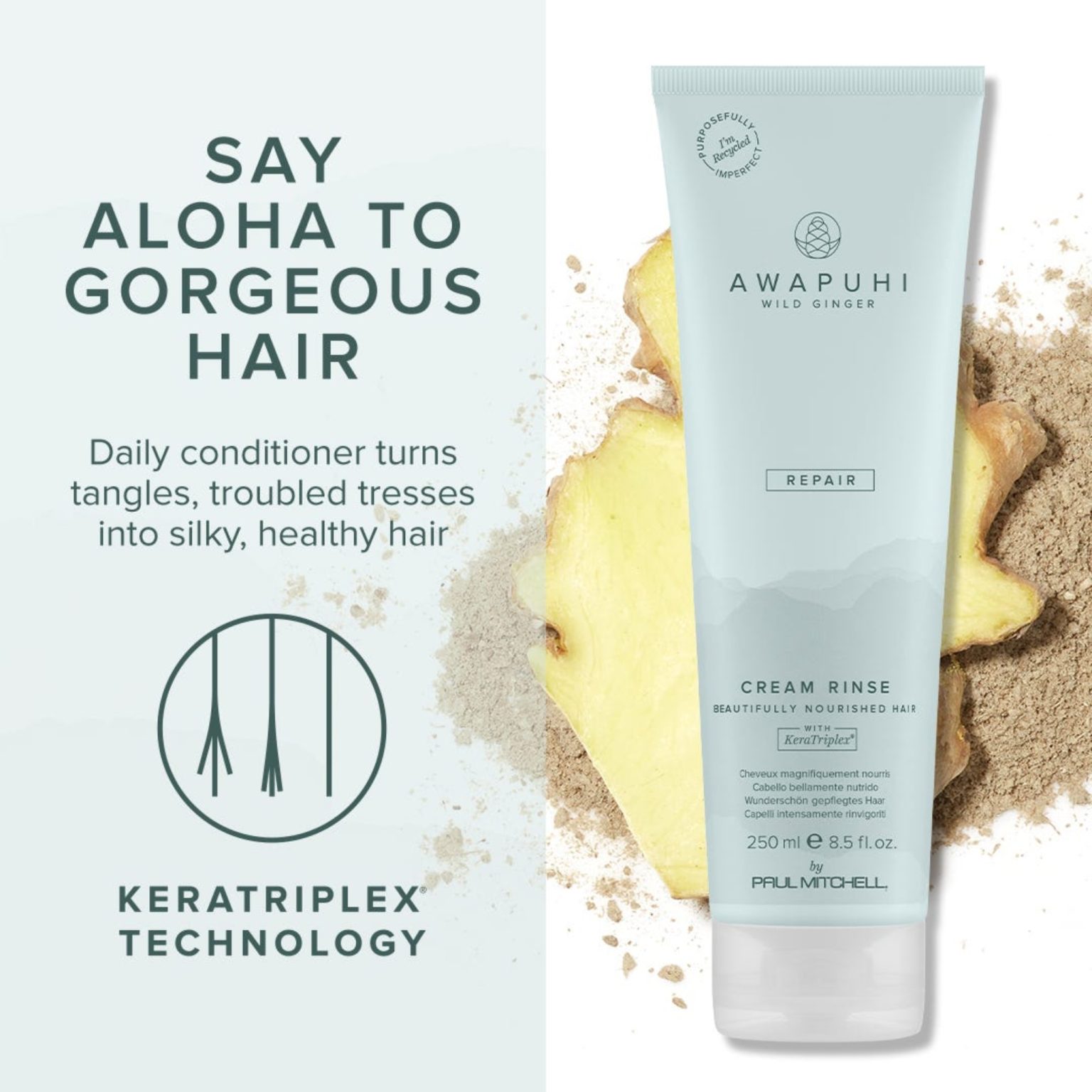 AWAPUHI WILD GINGER – REPAIR CREAM RINSE LITRE - EARTHLY LOVE
