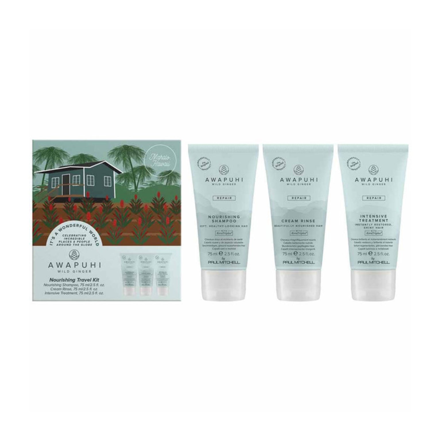 AWAPUHI WILD GINGER NOURISHING TRAVEL KIT - EARTHLY LOVE